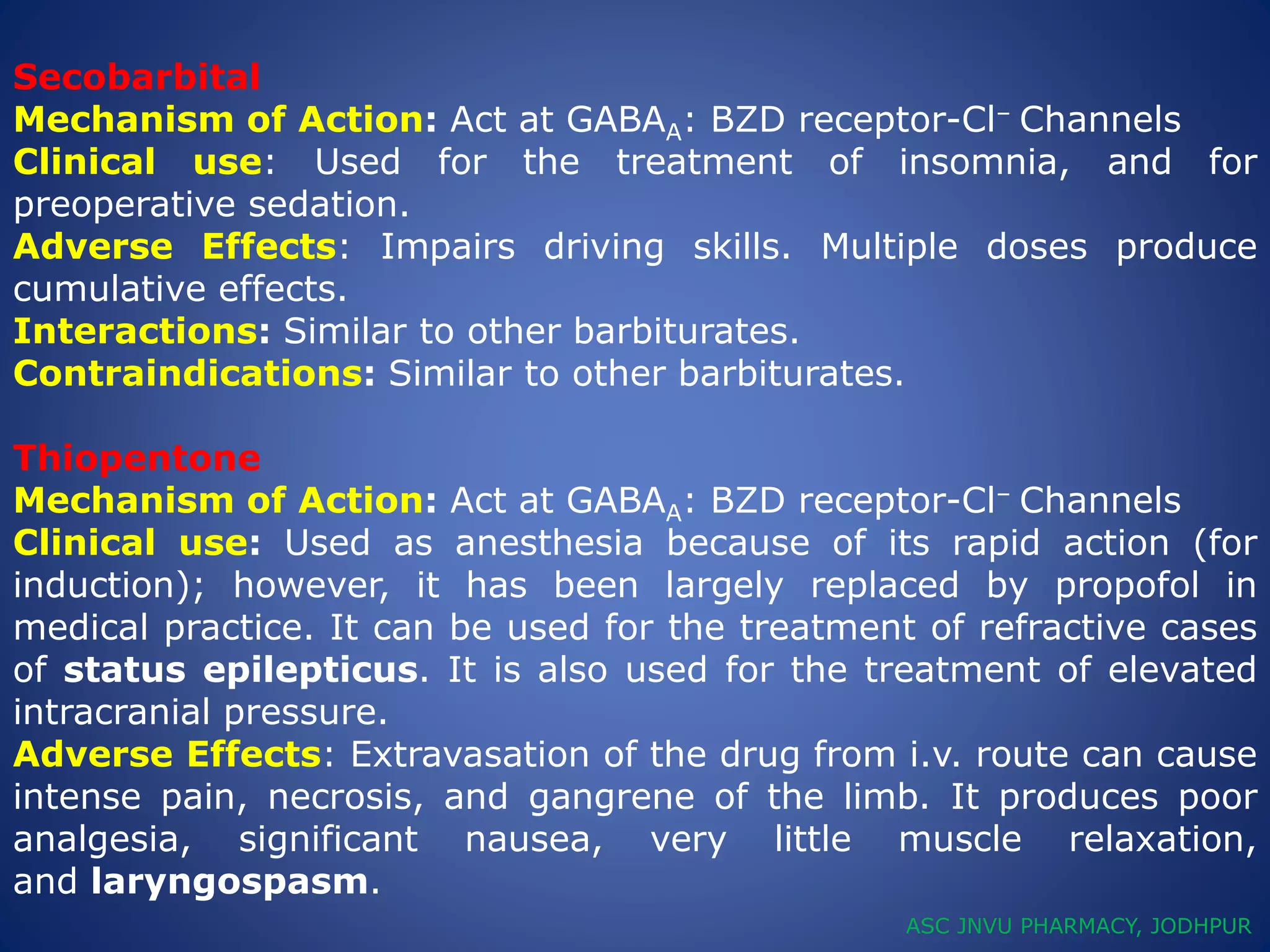 Sedative and hypnotic drug | PPTX