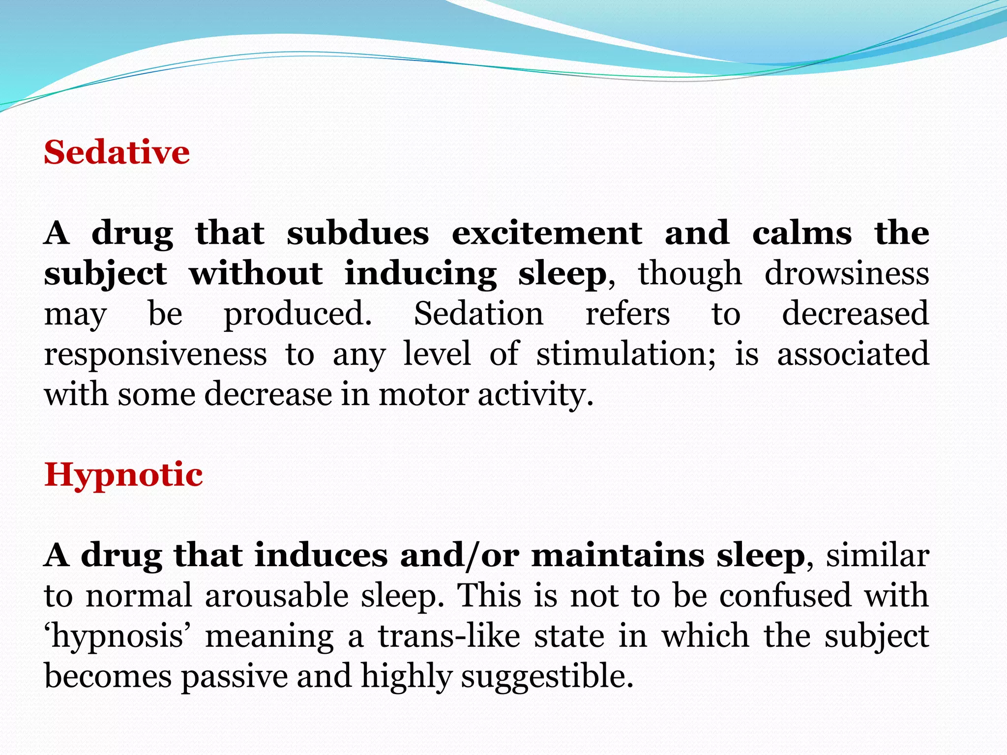 Sedative and hypnotics | PPTX