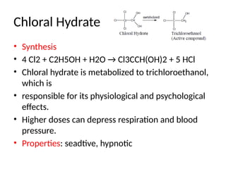 Sedative and hypnotics part 2.Medicinal Chemistry | PPTX