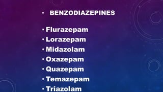 Sedative drugs | PPT