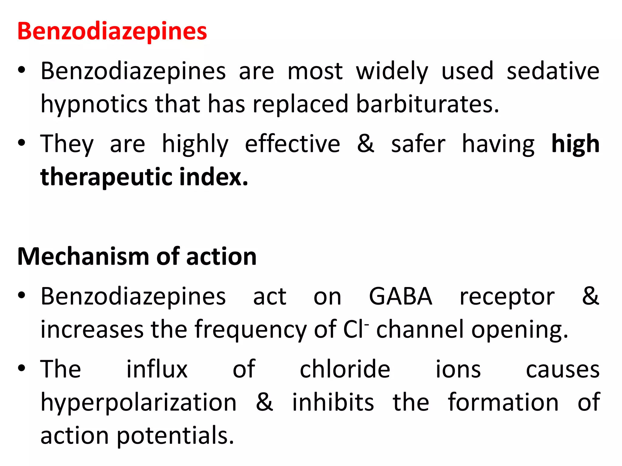 Sedative Hypnotic(Act on gaba, Na, K) | PPTX
