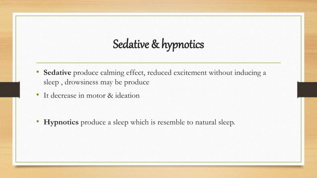 Sedative & hypnotic | PPT