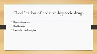 Sedative & hypnotic | PPT
