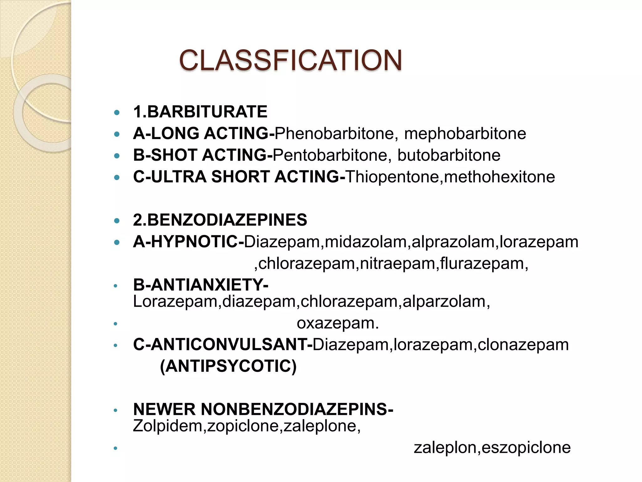 Sedative & hypnotics | PPTX