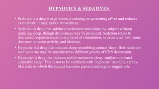 Comprehensive Overview of Hypnotics and Sedatives in Pharmacology | PPTX