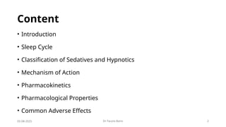 Sedative & Hypnotics classification and drugs | PPTX