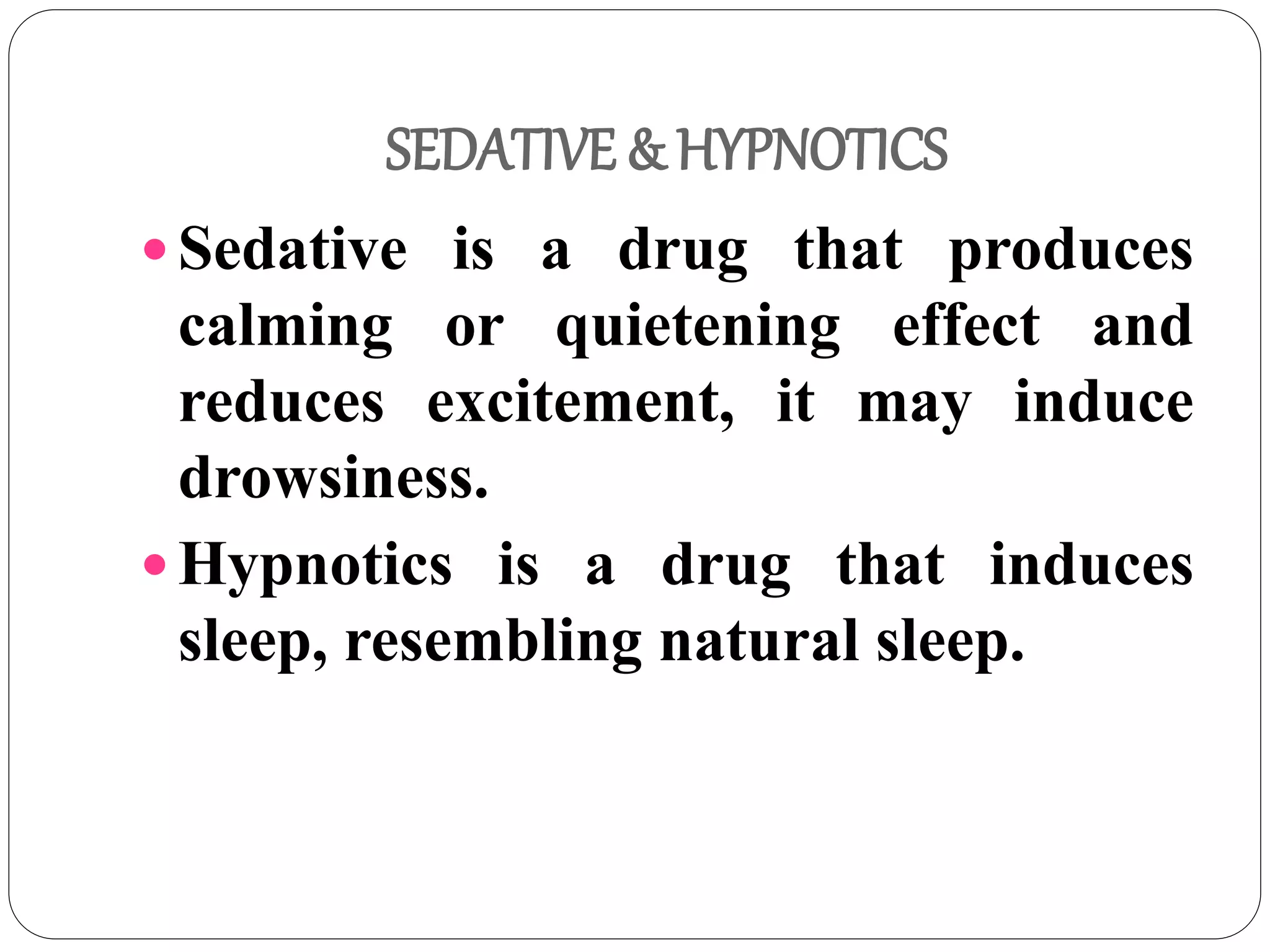 Sedatives | PPTX