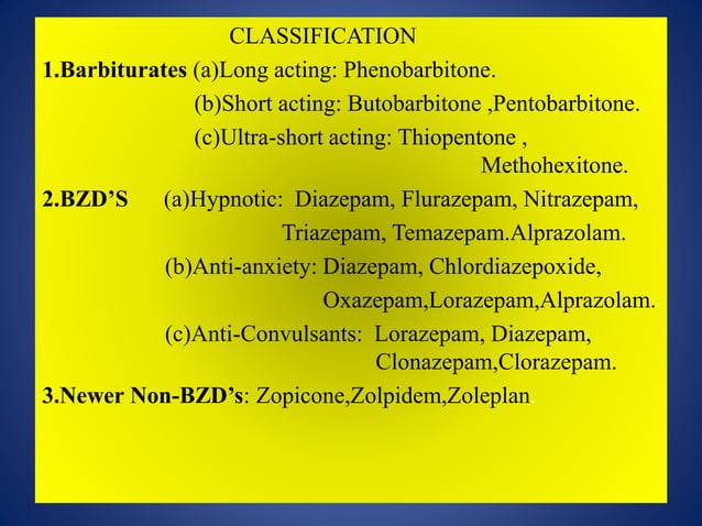 Sedatives -Hypnotics | PPT
