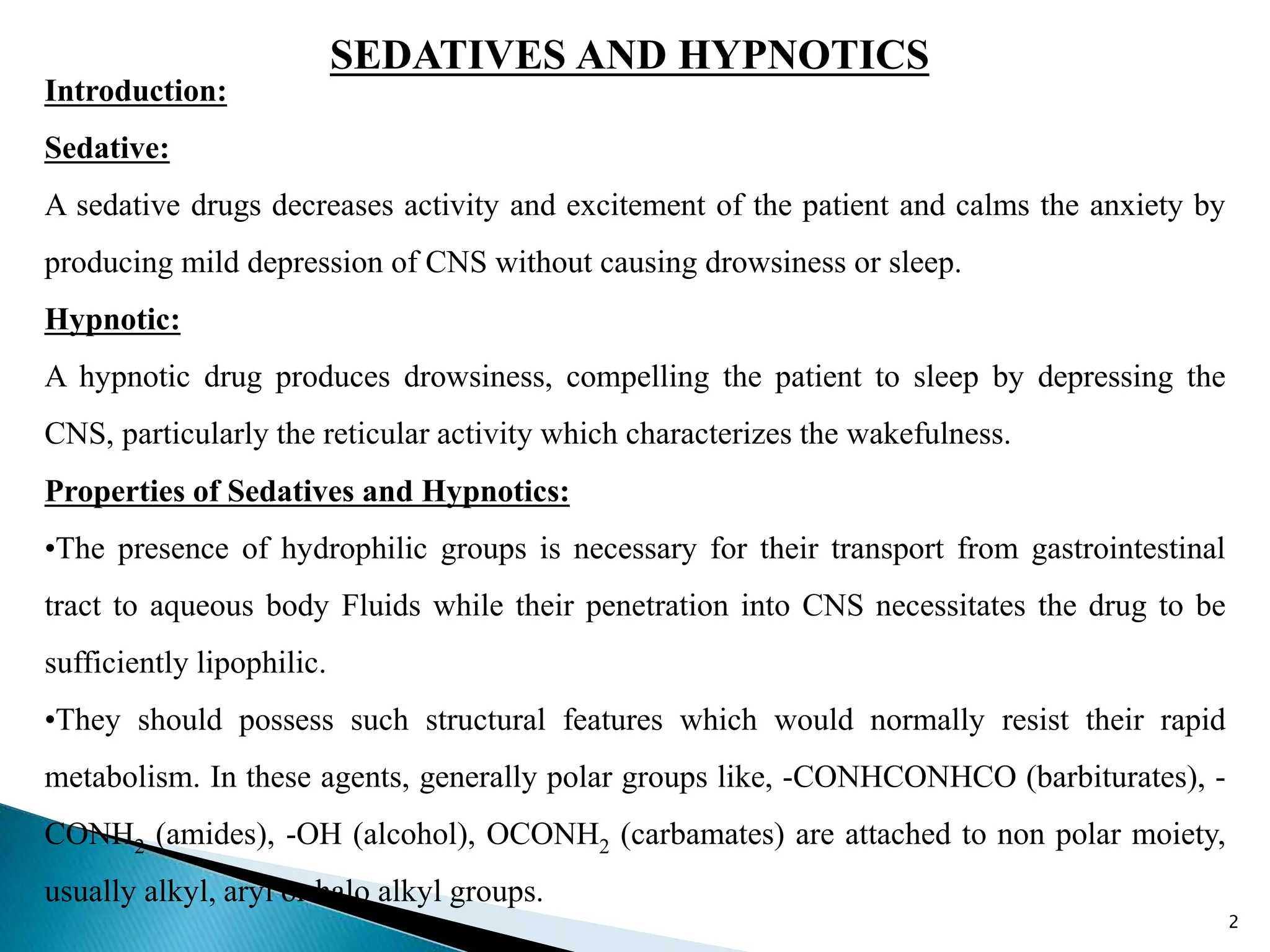Sedatives and hypnotics | PPTX