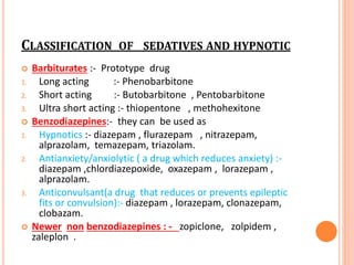 Sedatives and hypnotics | PPTX