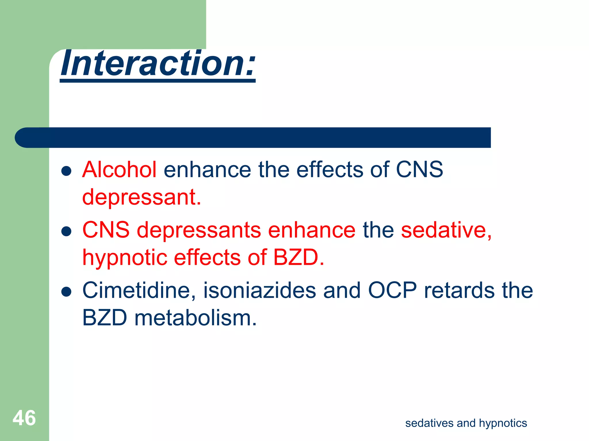 Sedatives and hypnotics drugs ppt by kashikant yadav | PPT