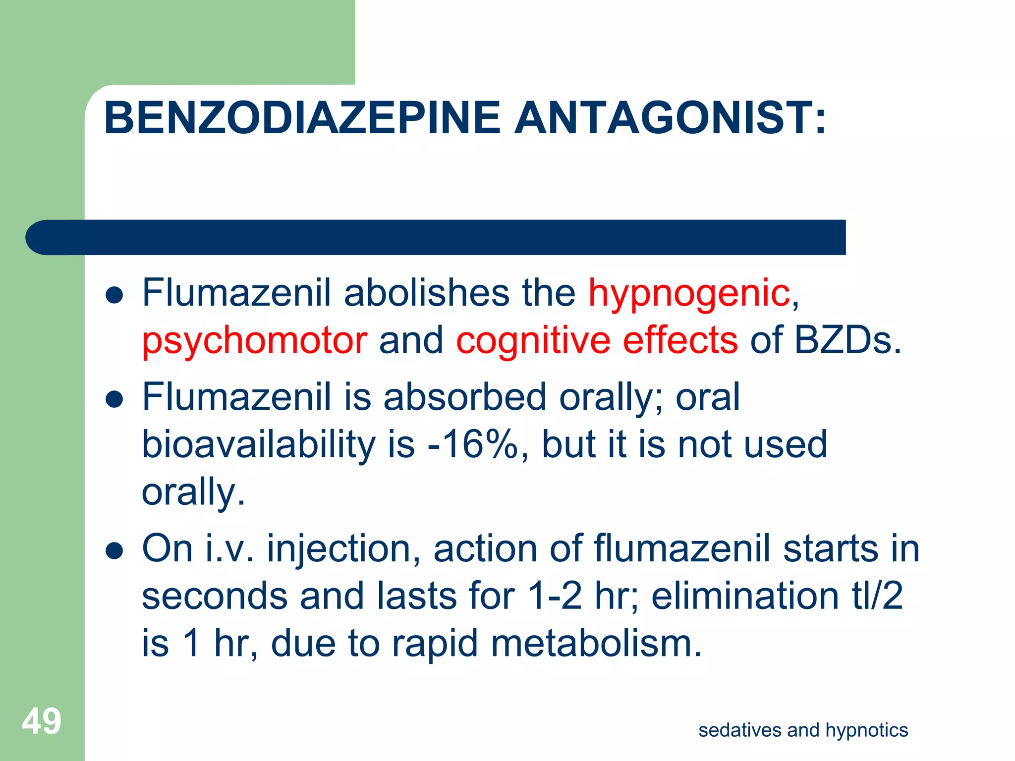 Sedatives and hypnotics drugs ppt by kashikant yadav | PPT