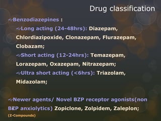 Sedatives, anxiolytics, hypnotics | PPTX