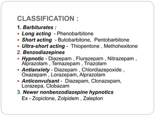 Sedatives & hypnotics as | PPT