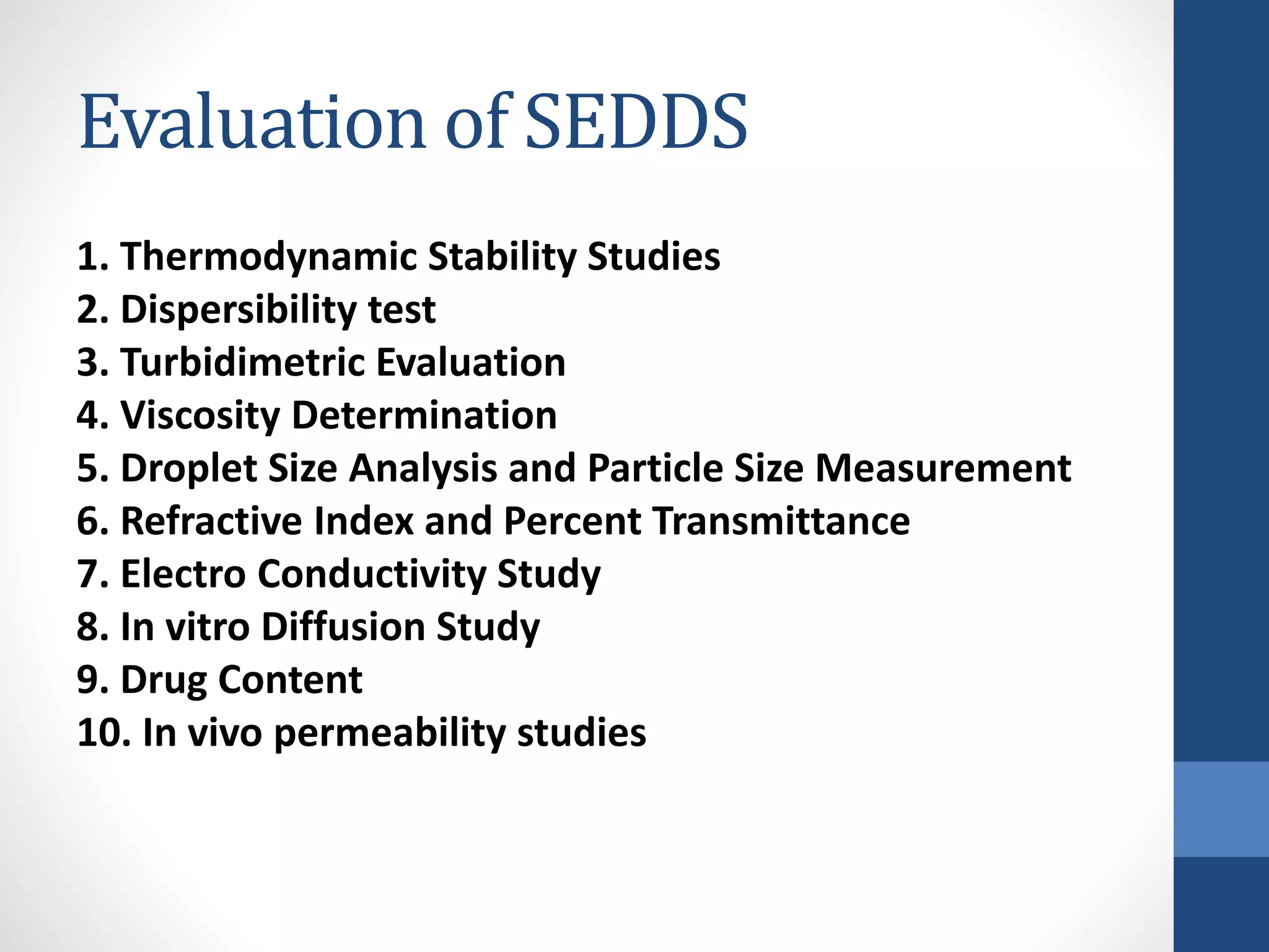 Self emulsifing drug delivary systems (SEDDS) | PPTX