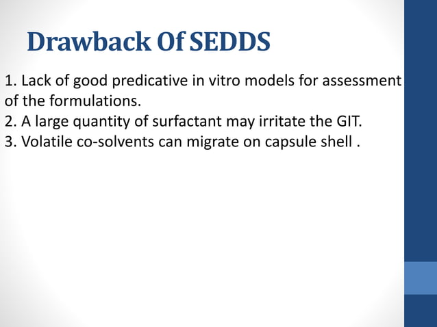 Self emulsifing drug delivary systems (SEDDS) | PPT