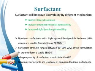 self emulsifying drug delivery system SEDDS | PPTX