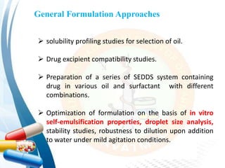 self emulsifying drug delivery system SEDDS | PPTX