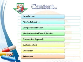 self emulsifying drug delivery system SEDDS | PPTX