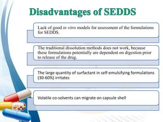self emulsifying drug delivery system SEDDS | PPTX