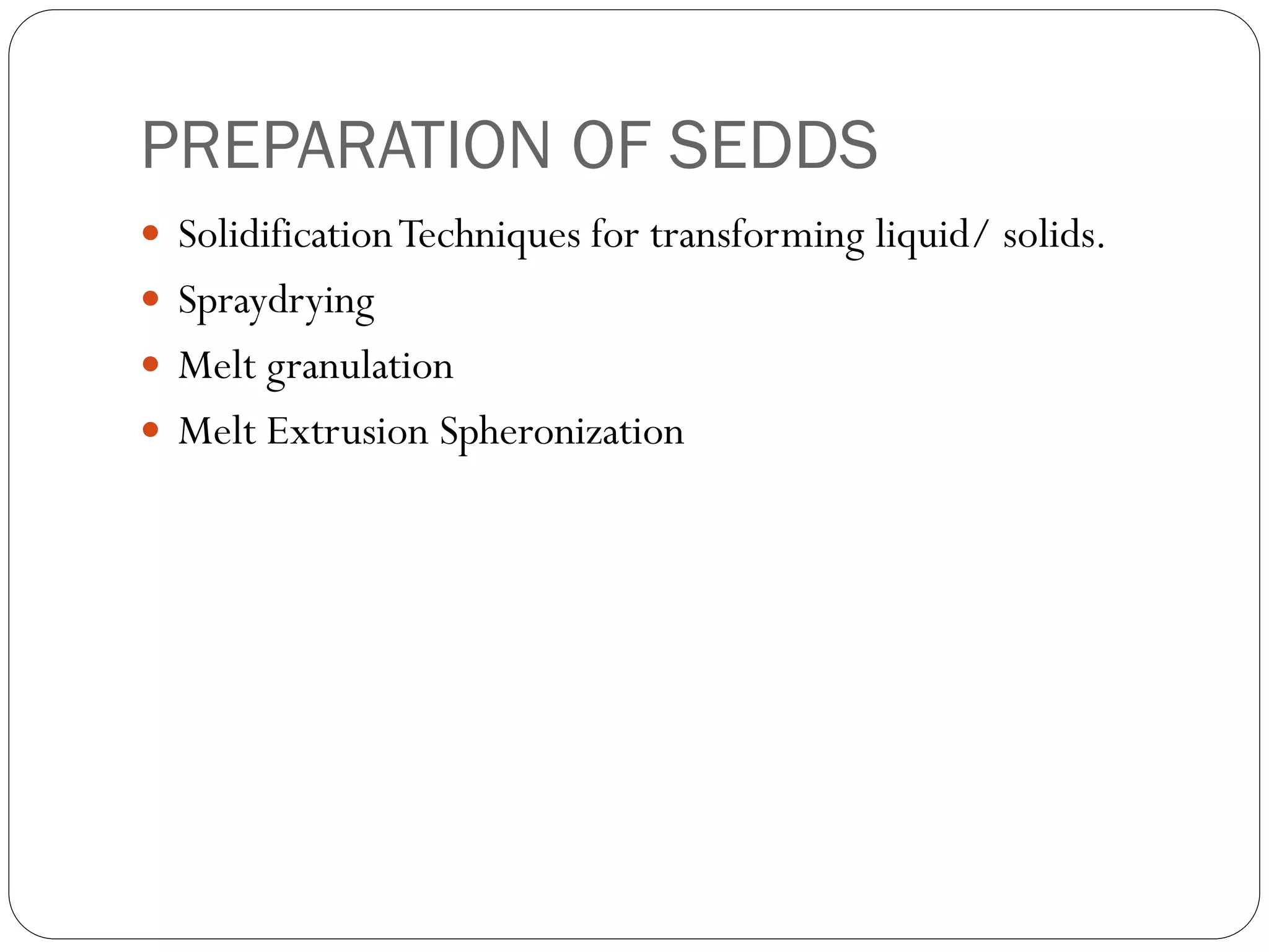 Sedds (self emulsifying drug delivery system) | PDF