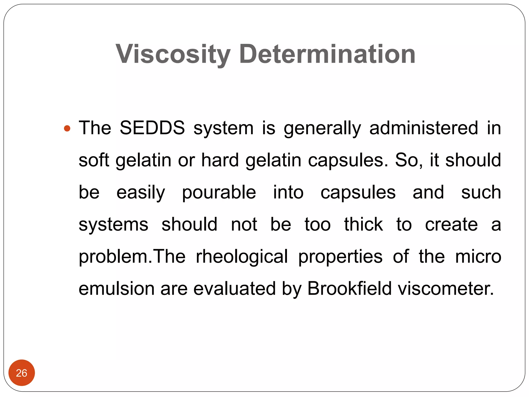 Self Emulsifying Drug Delivery System (SEDDS) | PPTX