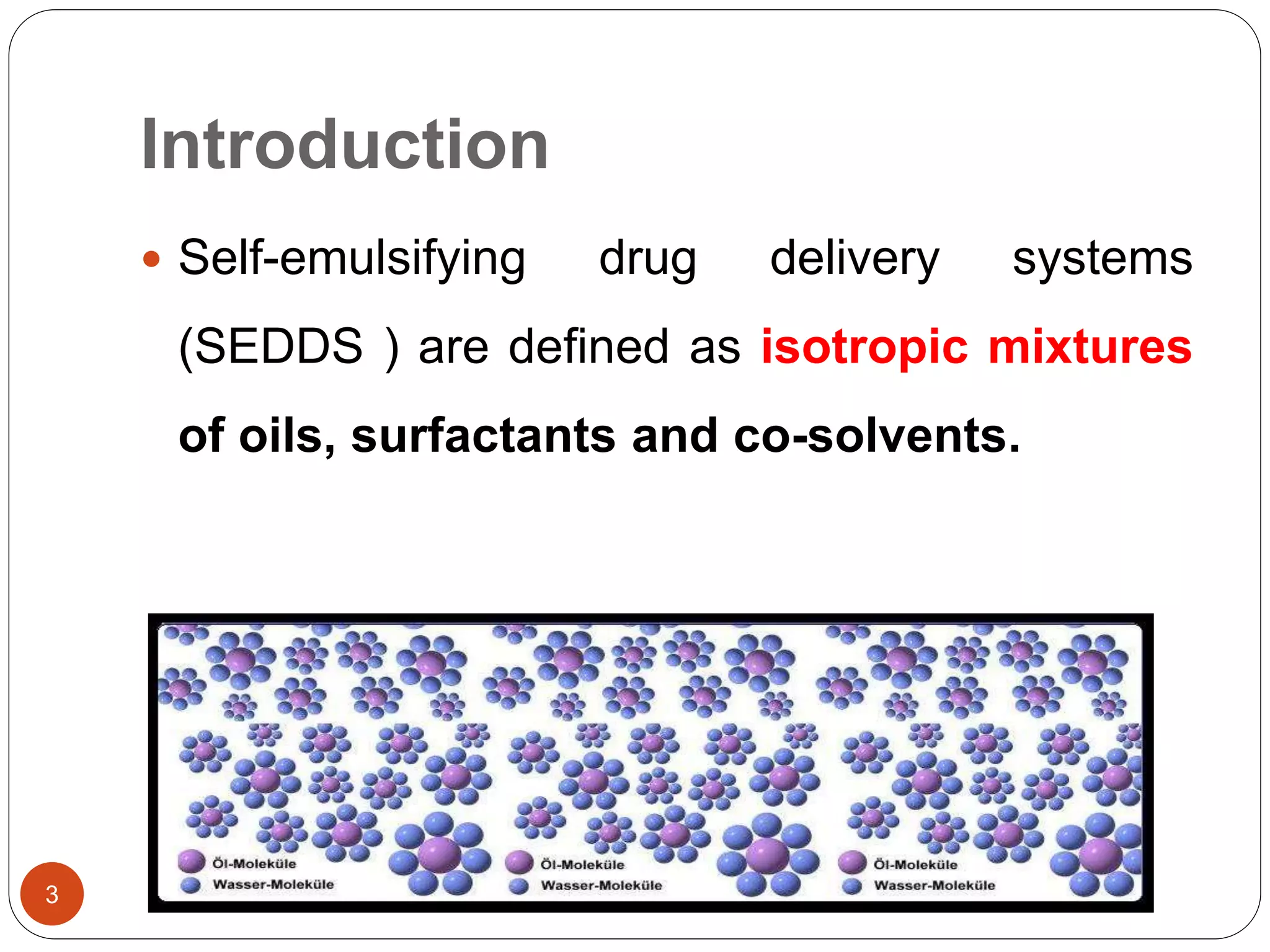 Self Emulsifying Drug Delivery System (SEDDS) | PPTX