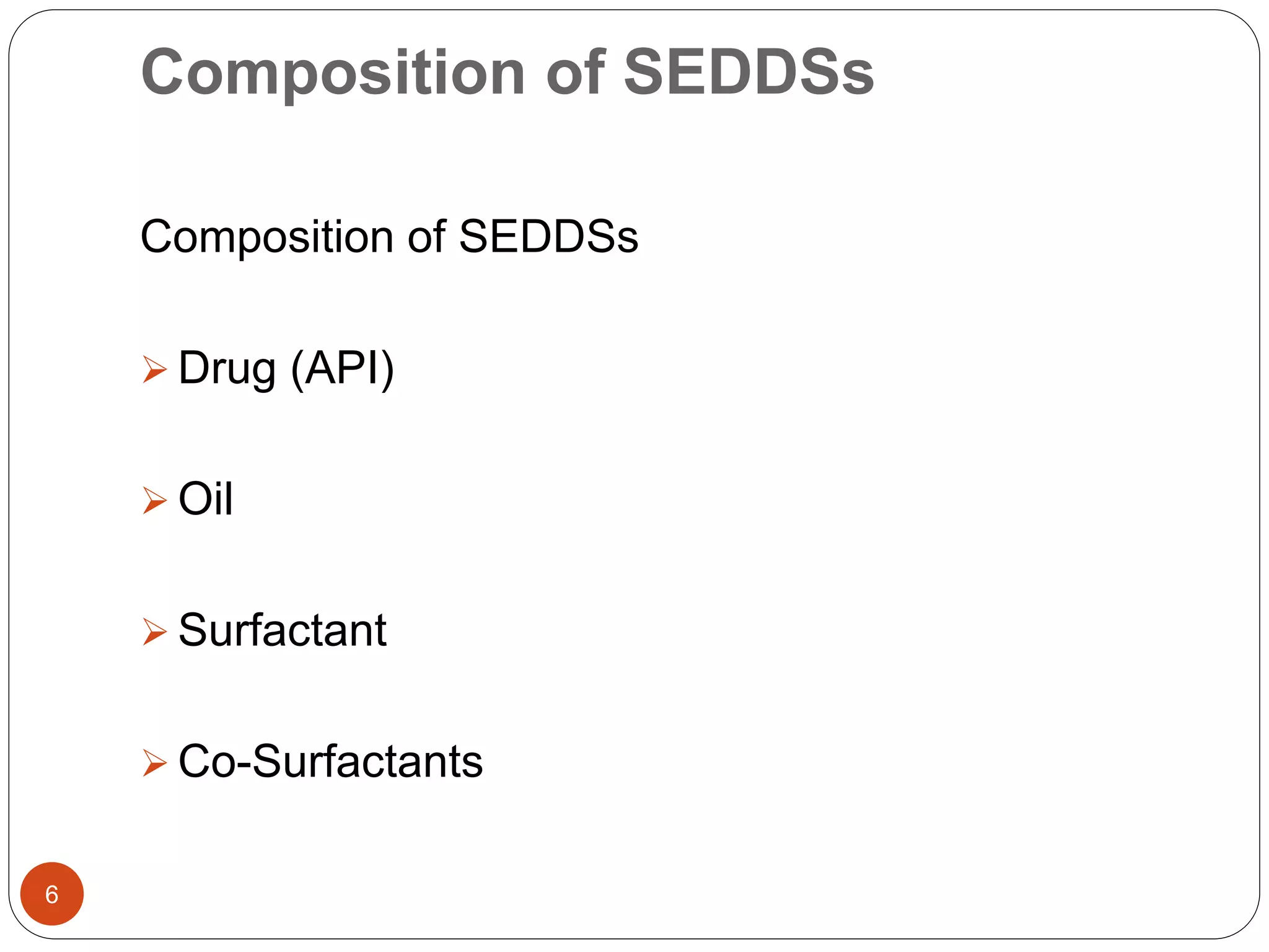 Self Emulsifying Drug Delivery System (SEDDS) | PPTX