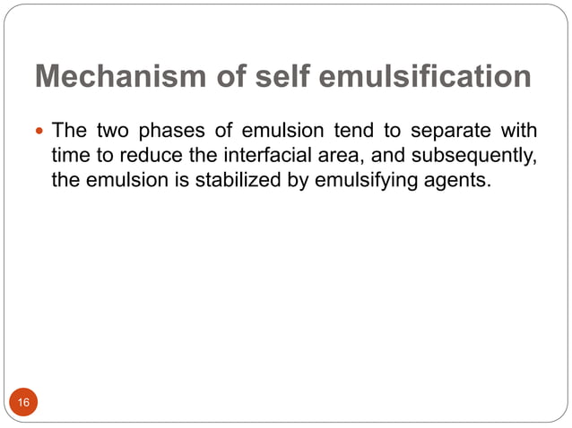 Self Emulsifying Drug Delivery System Sedds Pptx Chemistry Science