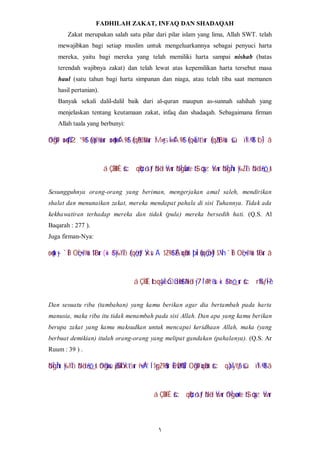 Sedekah infak keutamaannya | PDF