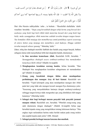 Sedekah infak keutamaannya | PDF
