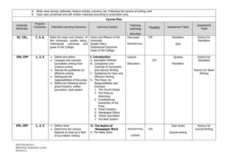 Campus Journalism. This is a syllabus for Campus Journalism | DOCX