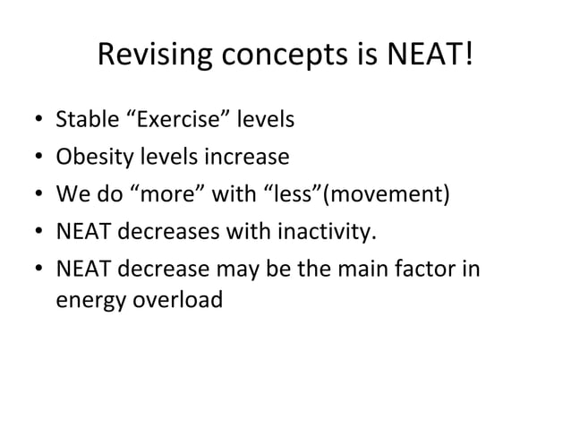 Sedentary behavior and inactivity physiology slideshare presentation | PPT