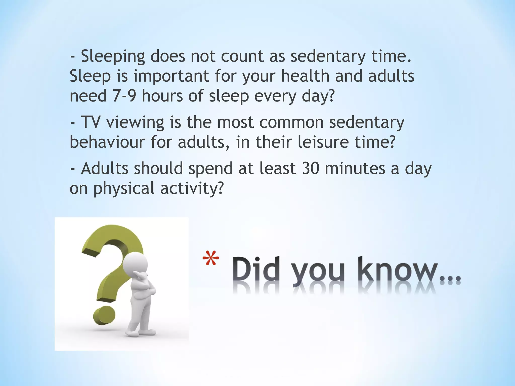 Sedentary behaviour | PPT