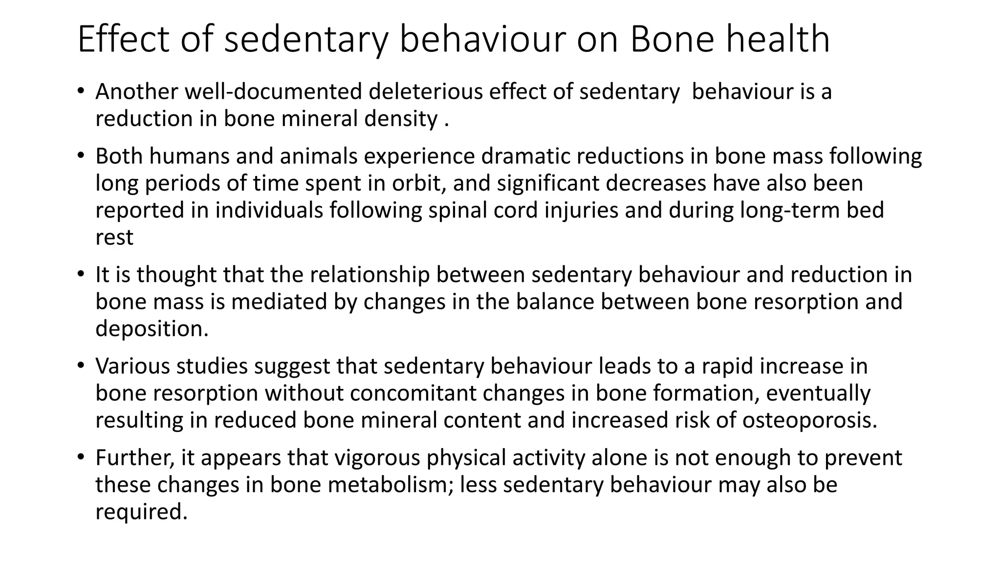 Physiological Consequences of Sedentary lifestyle | PPTX