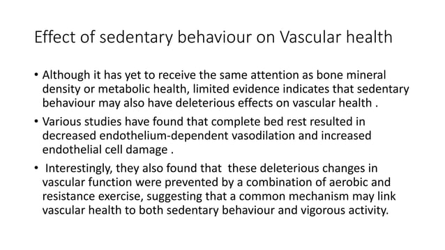 Physiological Consequences of Sedentary lifestyle | PPTX | Endocrine ...