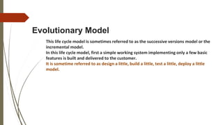 Types of Software life cycle | PPTX