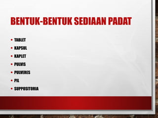 Teknologi Sediaan-Solid Farmasi. Poltekkes Kemenkes Surakarta | PPTX