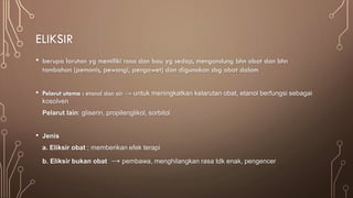 bentuk Sediaan Cair Larutan pemakaian Oral | PDF