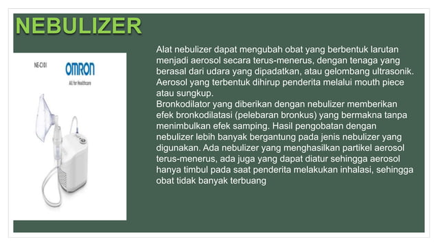 Sediaan inhalasi di farmasi rumah sakit I | PPTX
