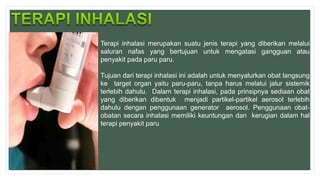 Sediaan inhalasi di farmasi rumah sakit I | PPTX