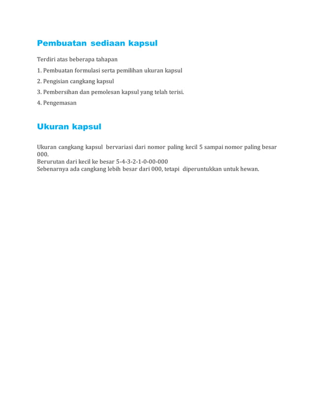 Sediaan kapsul | DOCX