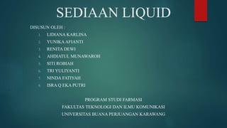 Sediaan liquid 1 | PPTX