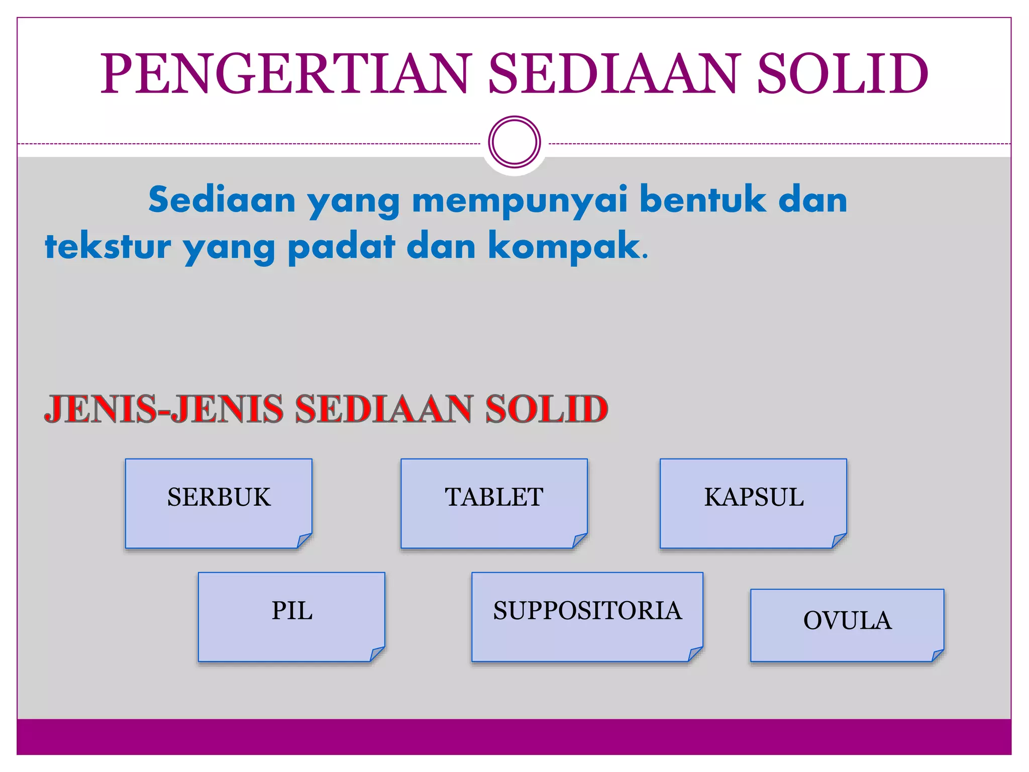 Sediaan solida bu neni | PPTX