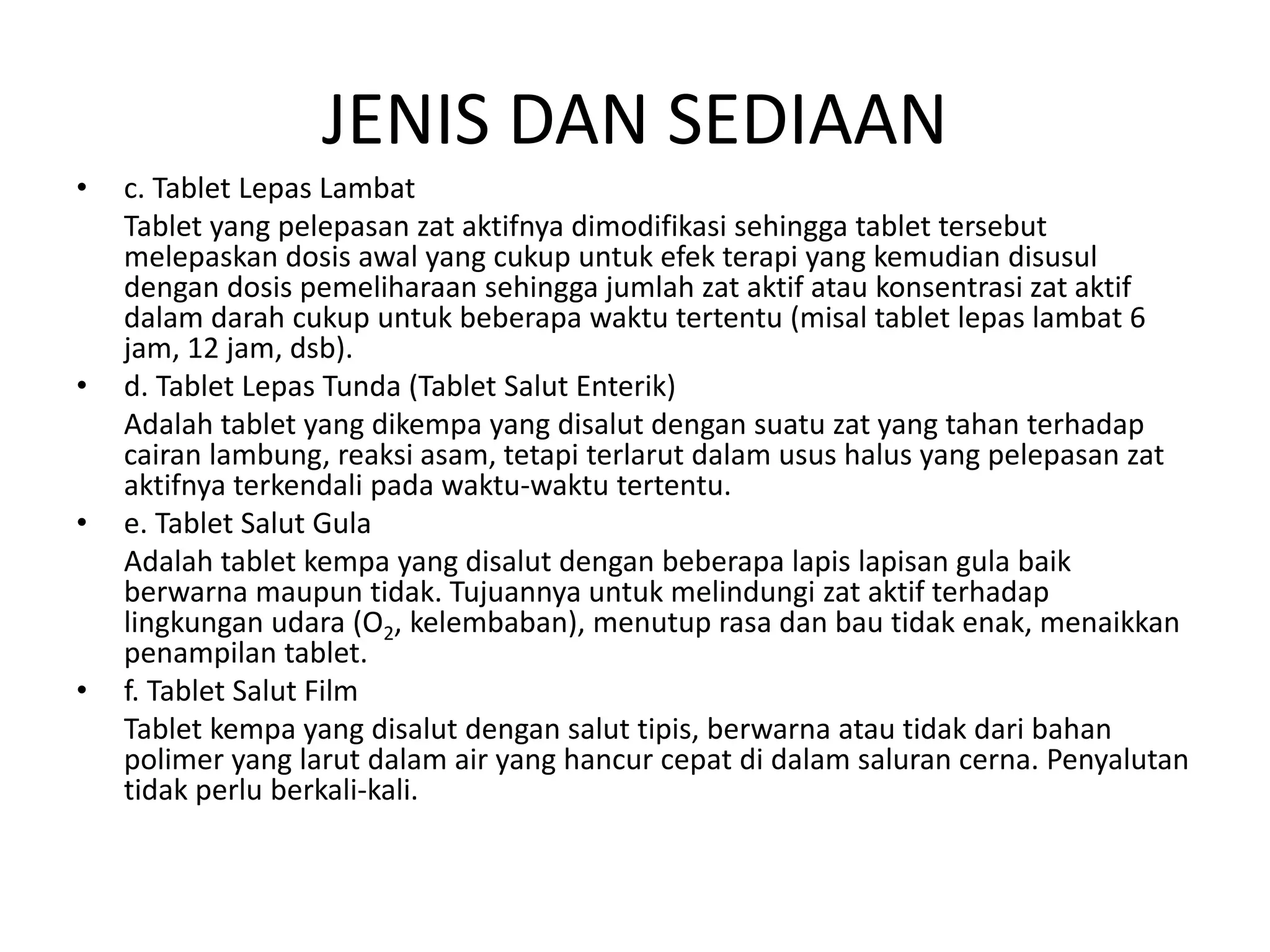 Sediaan tablet indah | PPTX