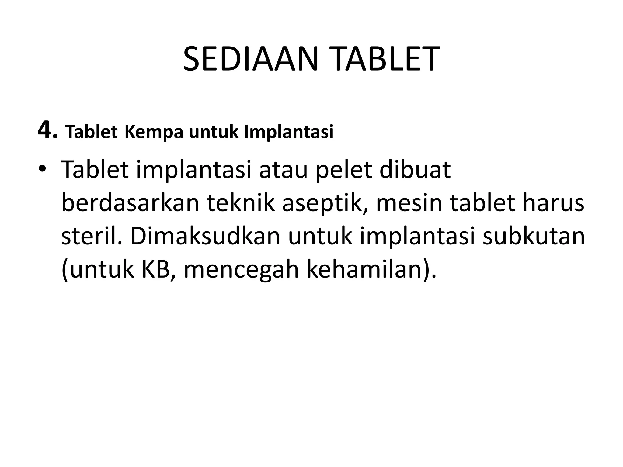 Sediaan tablet indah | PPTX
