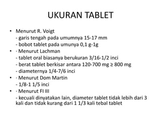 Sediaan tablet indah | PPTX