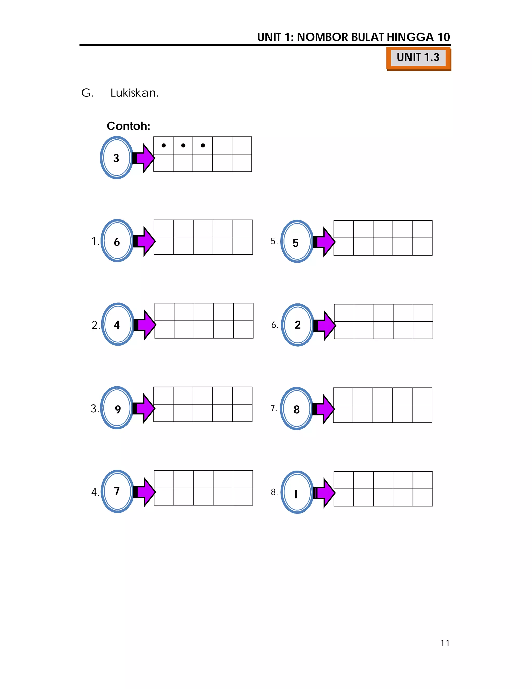 Modul Numerasi Murid Tahun 1-Nombor Bulat Hingga 10 | PDF