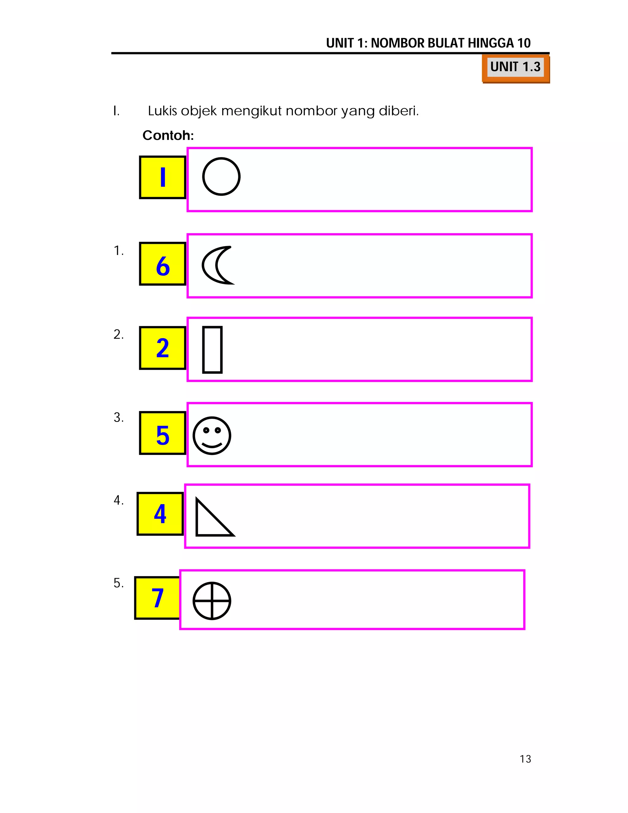 Modul Numerasi Murid Tahun 1-Nombor Bulat Hingga 10 | PDF
