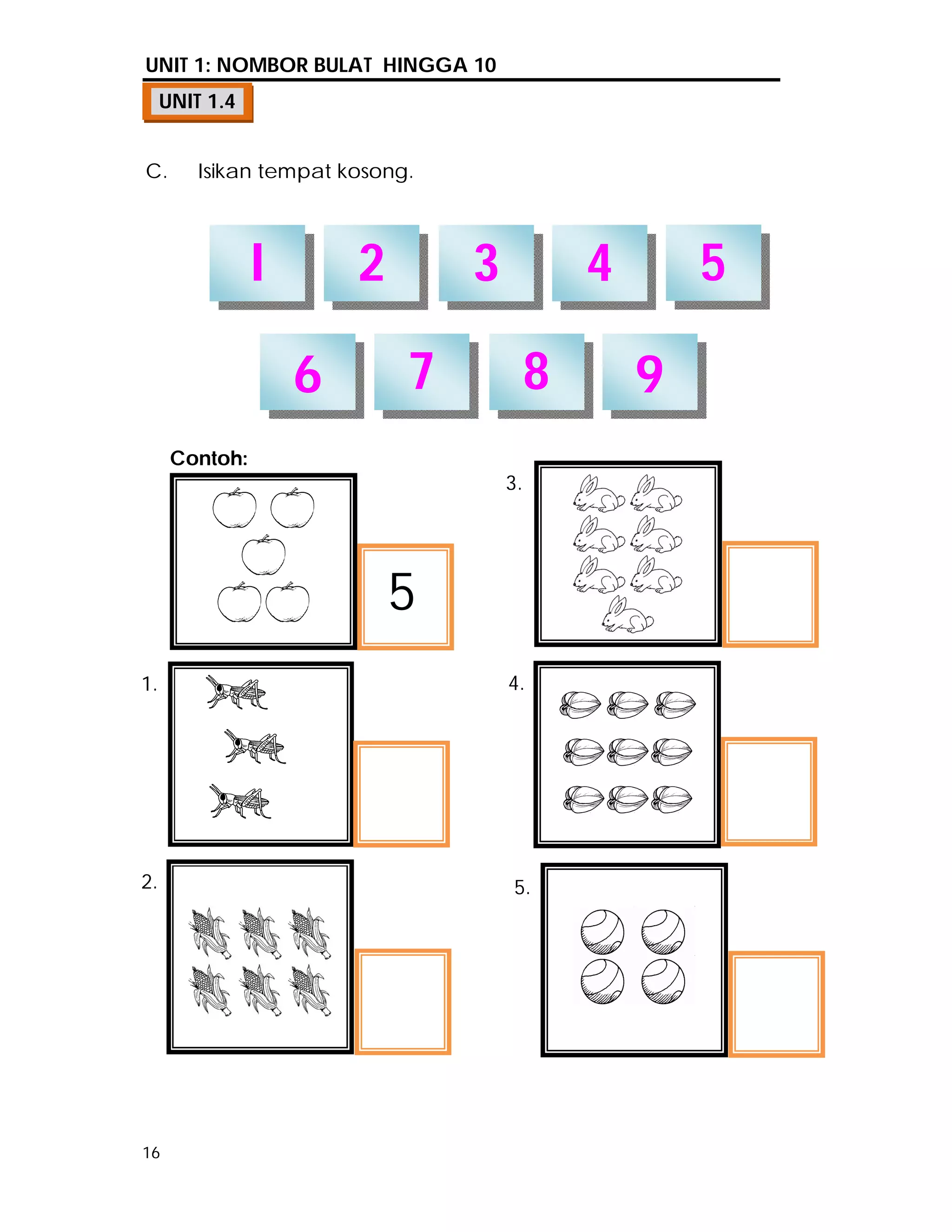 Modul Numerasi Murid Tahun 1-Nombor Bulat Hingga 10 | PDF